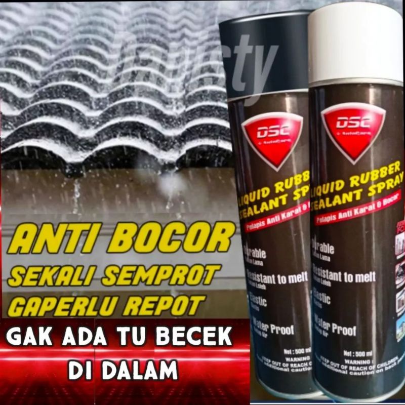 Jual Spray ajaib DSC rubber sealant 500 ml anti bocor /kolam ikan/atap ...