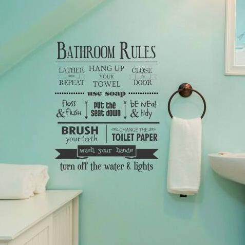 Jual Stiker Kamar Mandi Toilet Bathroom Rules Wall Sticker Dekorasi ...