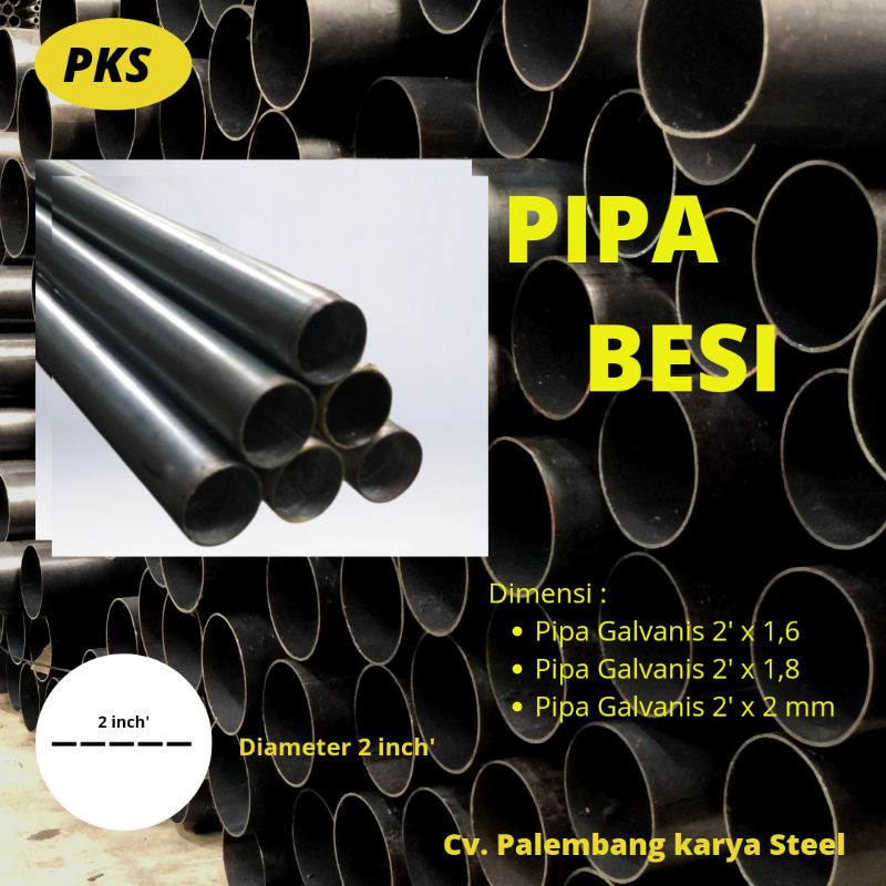 Jual Pipa Besi Galvanis 2 inch | Shopee Indonesia