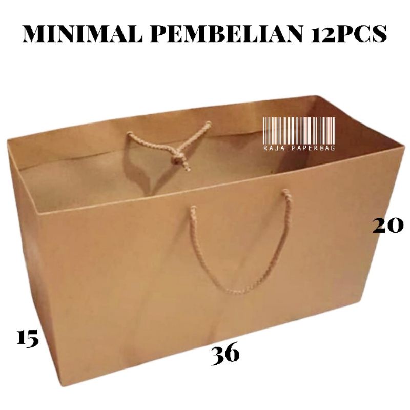 Jual paper bag isi box sepatu / brownies jumbo 36x20 bolu large P36 L15 ...