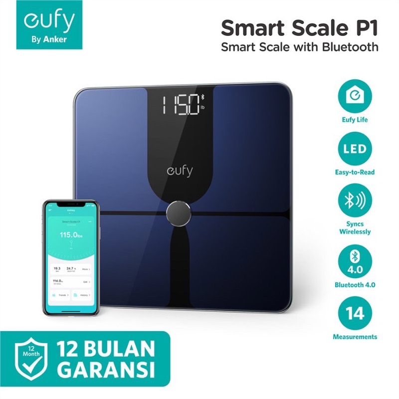 Jual EUFY Timbangan Badan Bluetooth Smart Scale P1 (T9147) | Shopee ...