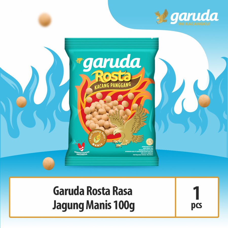 Jual KACANG PANGGANG GARUDA ROSTA JAGUNG MANIS 95GR | Shopee Indonesia