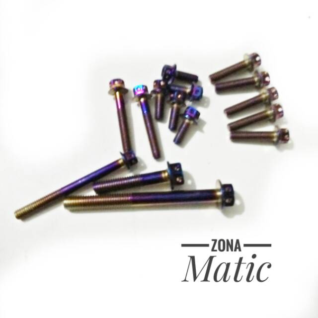 Jual Baut CVT Nouvo satu set probolt blue flower | Shopee Indonesia