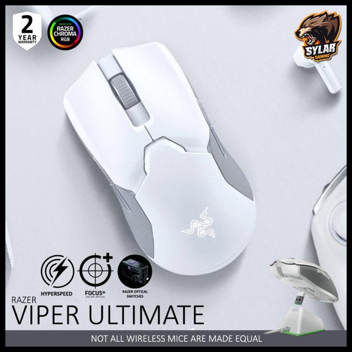 Jual Razer Viper Ultimate Mercury White Hyperspeed Wireless Gaming ...