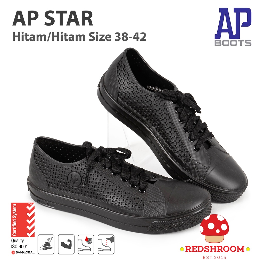 Jual Sepatu AP STAR Full Hitam - Sepatu Kets AP Boots | Shopee Indonesia