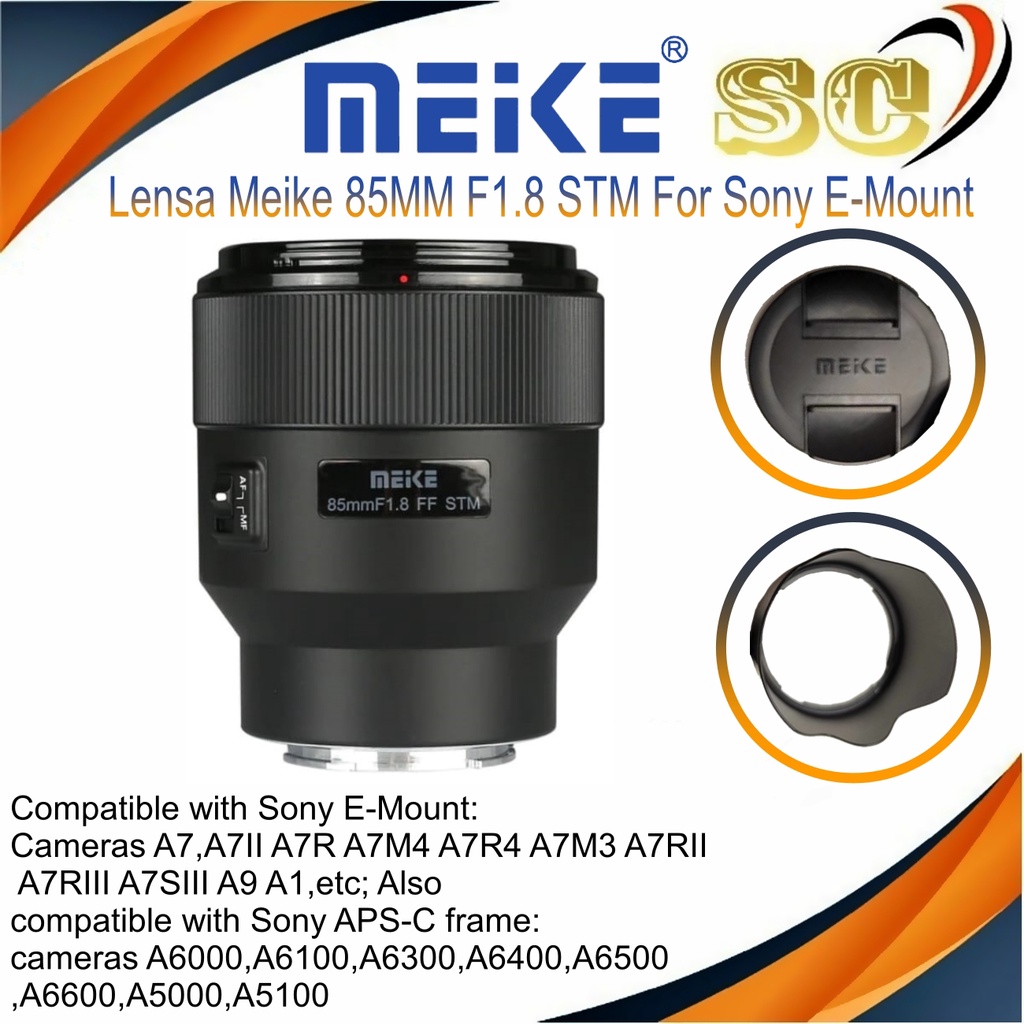 Jual Lensa Meike 85MM F1.8 FF STM For Sony E-Mount - Lensa Meike 85MM ...