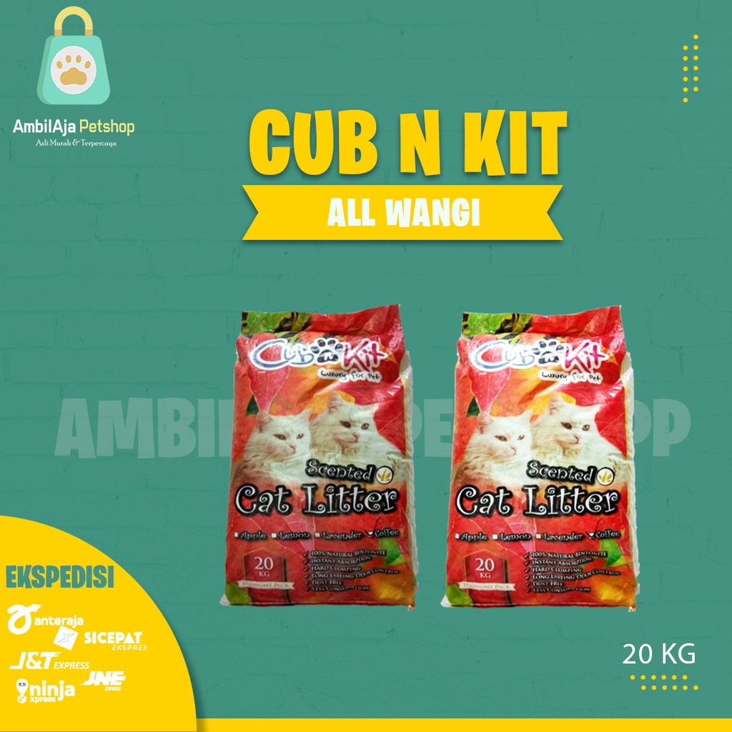 Jual CUB N KIT Pasir kucing Bentonite Cubnkit 25L / 20Kg All Varian ...