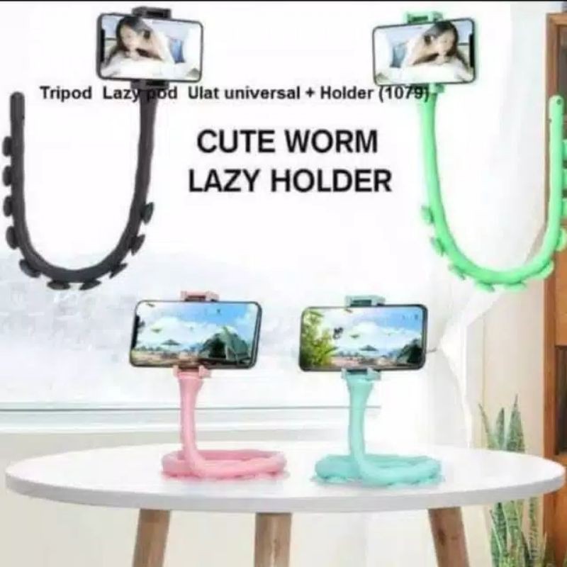 Jual Lazy Worm Cute Gurita / Lazypod Hp Phone Holder / flexible Lazypod ...