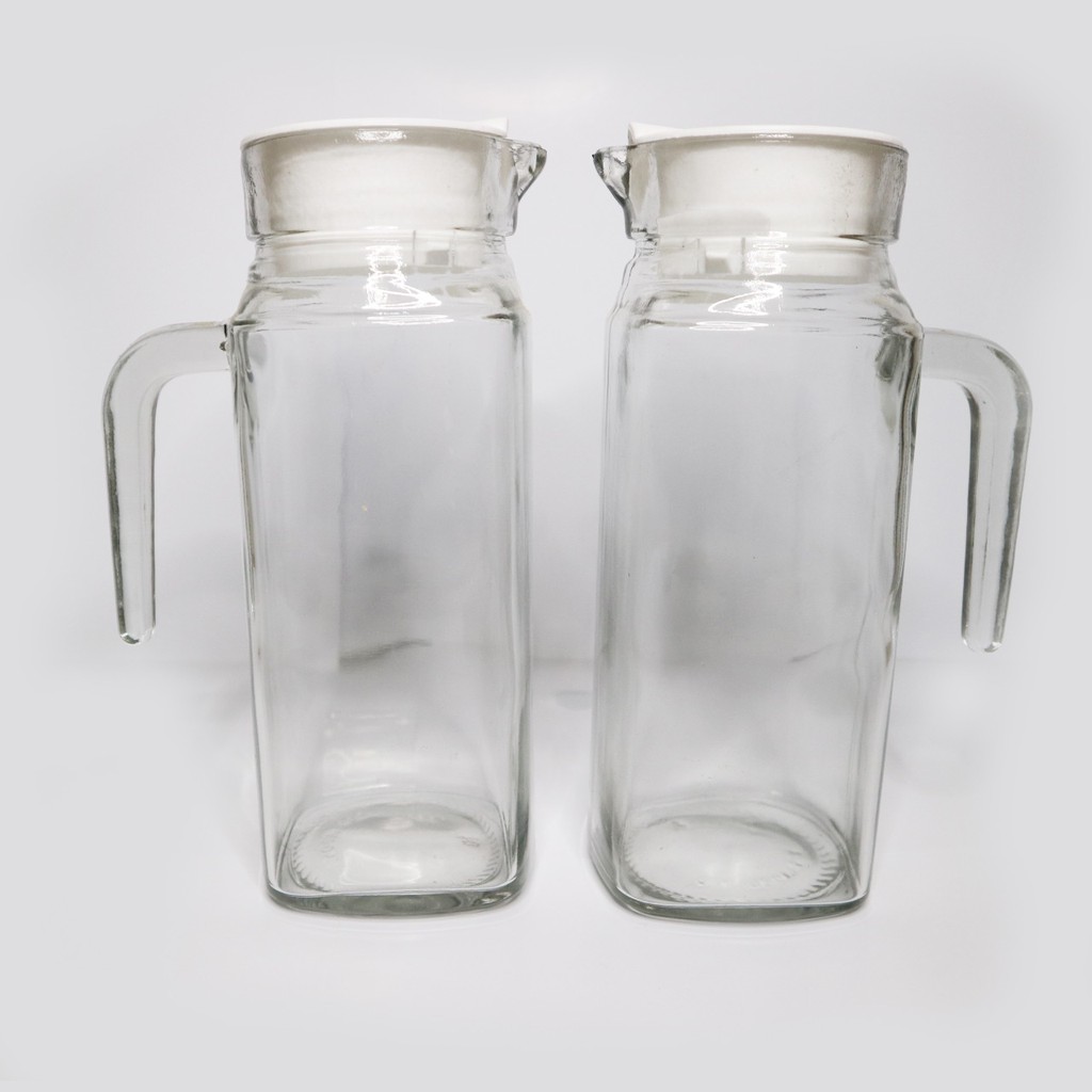 Jual Pitcher Kotak Kaca 1L Water Jug Tebal Kaca | Shopee Indonesia