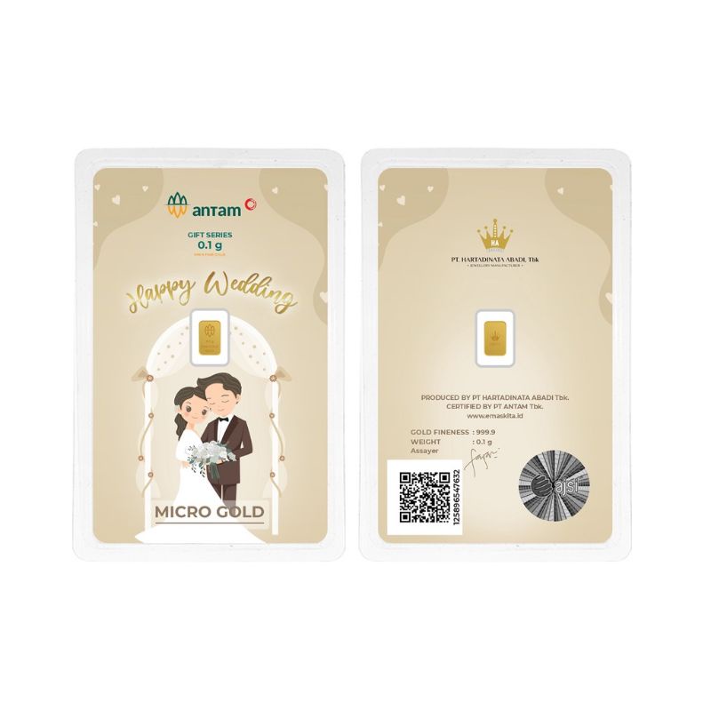 Jual LOGAM MULIA WEDDING ANTAM X HARTADINATA 0.1 GRAM | Shopee Indonesia
