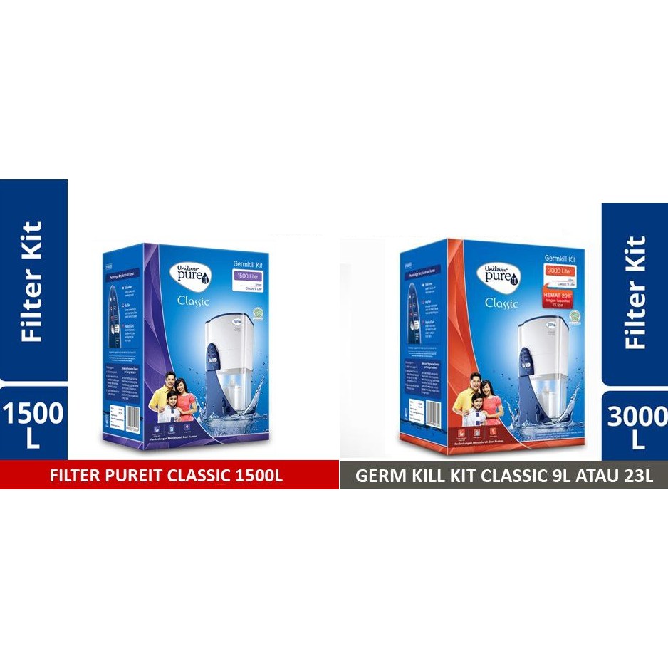 Jual Unilever Pure It Germkill 1500L 3000L | Germ Kill Filter Air GKK ...