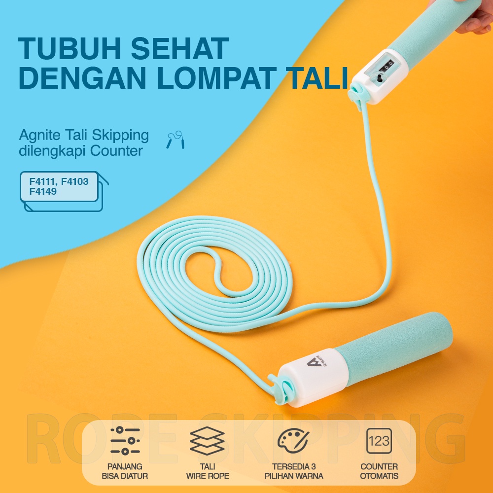 Jual Agnite Skipping Rope/Tali Olahraga/Jump Rope with Counter/Lompat ...