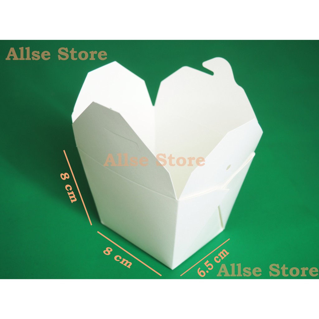 Jual Food Pail Paper Rice Box Kotak Nasi Kertas Box Bento ukuran M isi ...