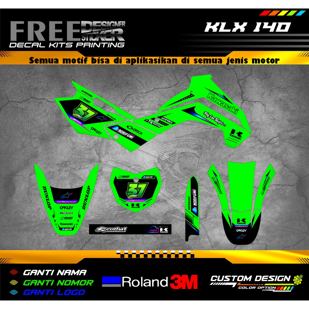 Jual Decal Stiker KLX 140 WS011 | Shopee Indonesia