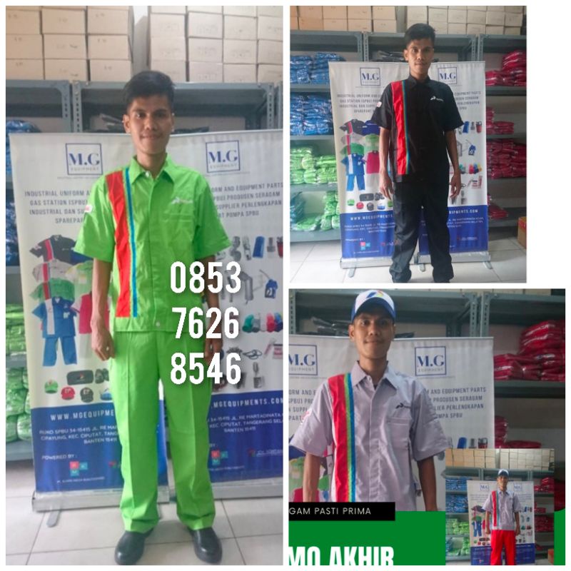 Jual Seragam operator spbu pasti prima (Free topi) pertamina pom bensin ...