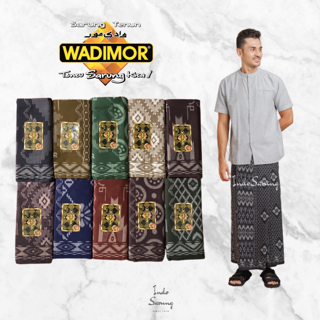 Jual INDOSARUNG - Sarung Wadimor Motif Bali Hitam Warna Kain Sarung ...