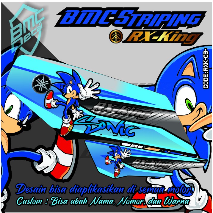 Jual Sticker Striping Yamaha RX KING Spesial Edition Sonic (RXK04 ...