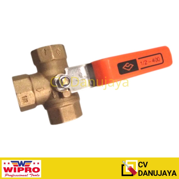 Jual keran Kran Keran Faucet Cabang Triway BALL VALVE 3 WAY 1/2 ...