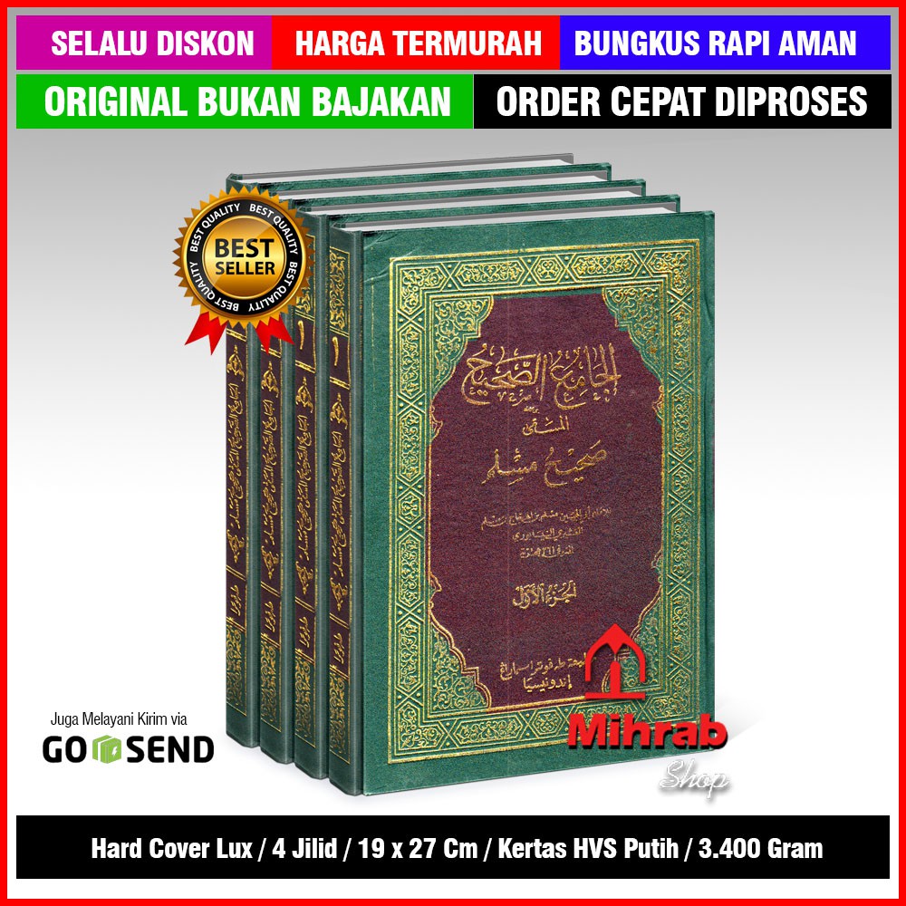 Jual Kitab Kuning - Kitab Shahih Muslim Hard Cover Lux - 4 Jilid ...