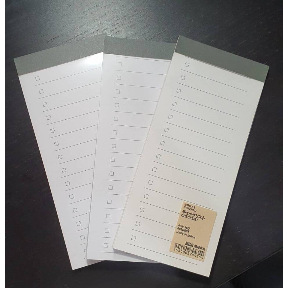 Jual MUJI Checklist Notepad To Do List Planting Tree Memo Book | Shopee ...