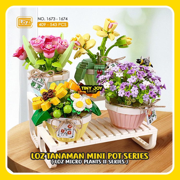 Jual LOZ Mainan Mini Building Block (TANAMAN MINI POT) DIY 3D Puzzle ...
