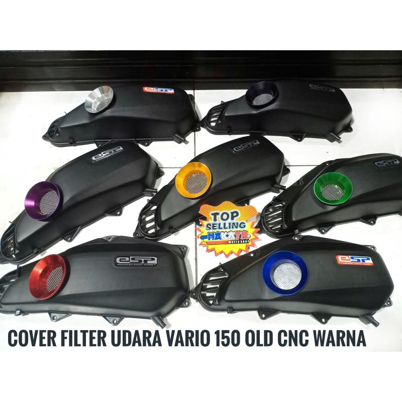 Jual cover filter udara motor vario 150 old veloscope cnc warna ...