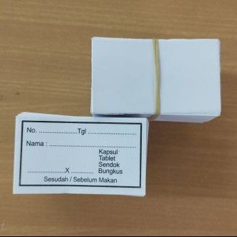 Jual Etiket Obat/Stiker/Label Obat/Kertas obat/Klip/Sirup | Shopee ...