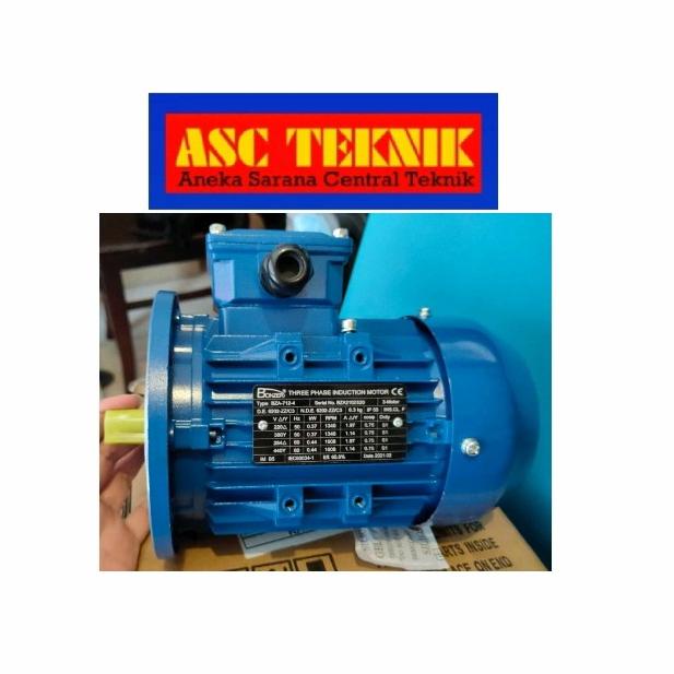 Jual BONZER Dinamo Motor 4P 0.5HP 0.37KW 380V FLANGE B5 3Phase | Shopee Indonesia