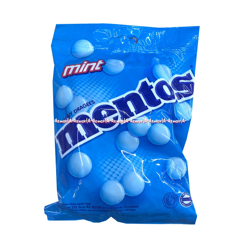 Jual Mentos Mint Chewy Drages 45Butir Permen Mentol Sachet Mint Pedas ...