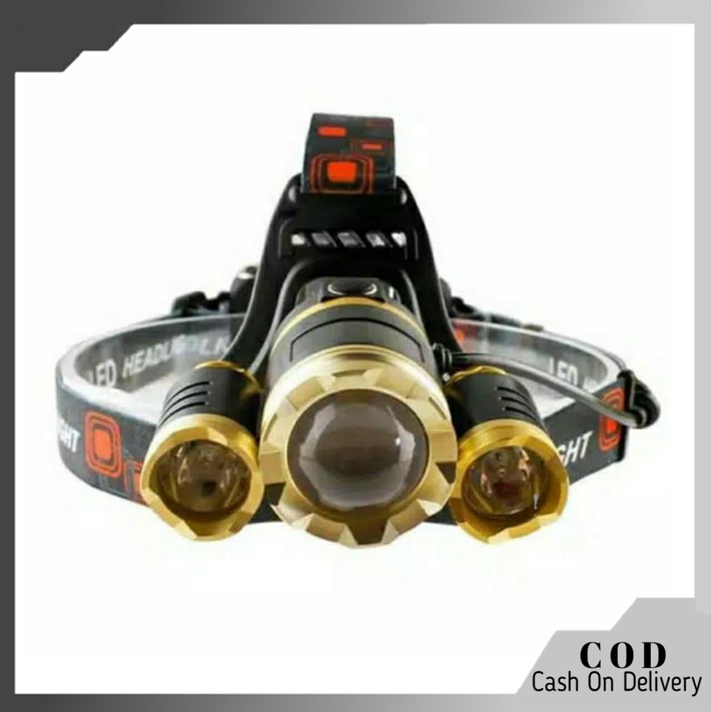 Jual Headlamp Senter Camping Gunung LED Cree XM-L 3T6 10000 Lumens ...
