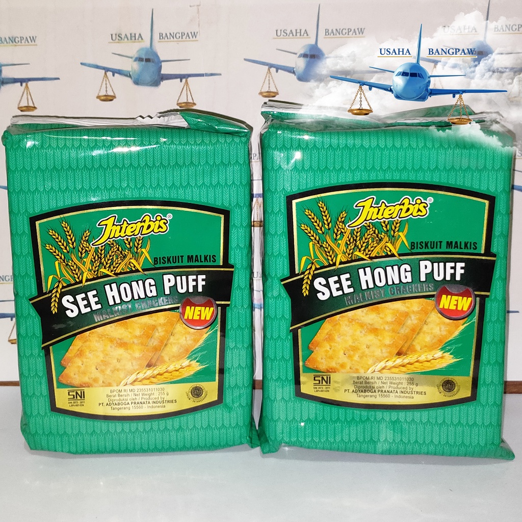 Jual Biskuit Interbis Crackers See Hong Puff Sugar Hijau Malkist ...
