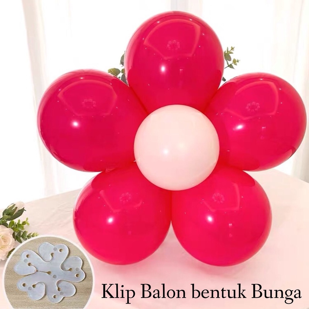 Jual Klip Bunga Balon Pengait Balloon Flower Bentuk Bunga Clip | Shopee ...