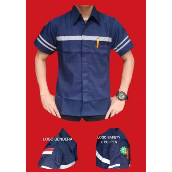 Jual Baju seragam scotlet seragam proyek kemeja pria lengan pendek ...