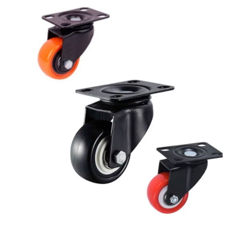 Jual Roda lemari / roda rak /roda furniture 2 inch pvc taiwan (beban 50 ...