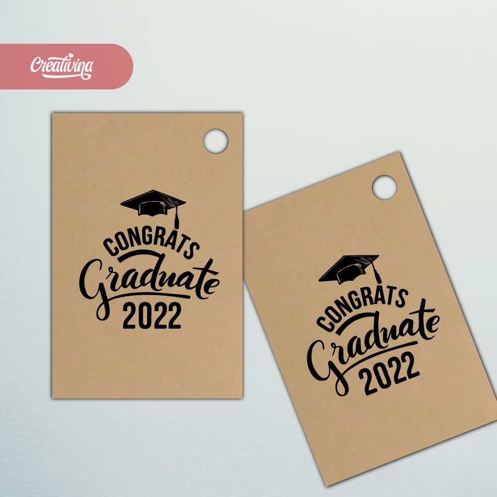 Jual Hang Tag Happy Graduation Selamat Wisuda Handmade Kertas Kraft ...