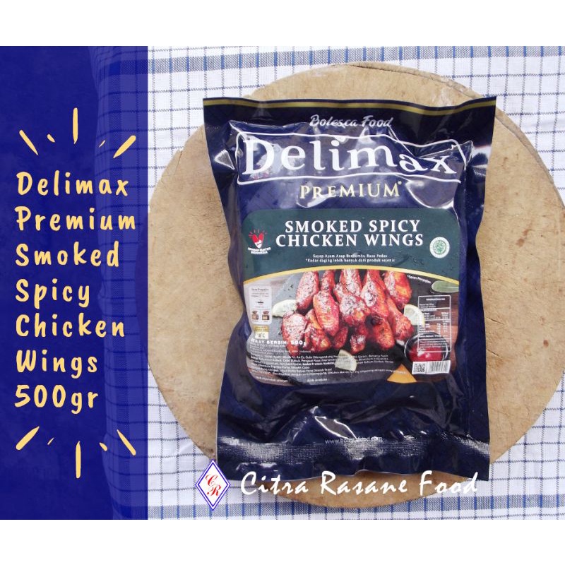 Jual Delimax Premium Smoked Spicy Chicken Wings 500gr | Shopee Indonesia
