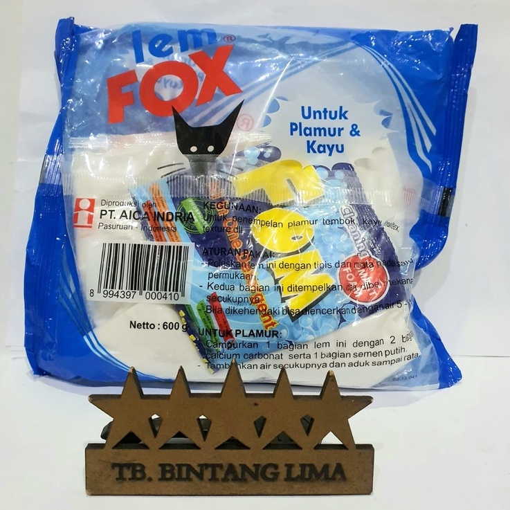 Jual Lem FOX Putih refill 600gr bungkusan - lem kertas - lem wallpaper ...