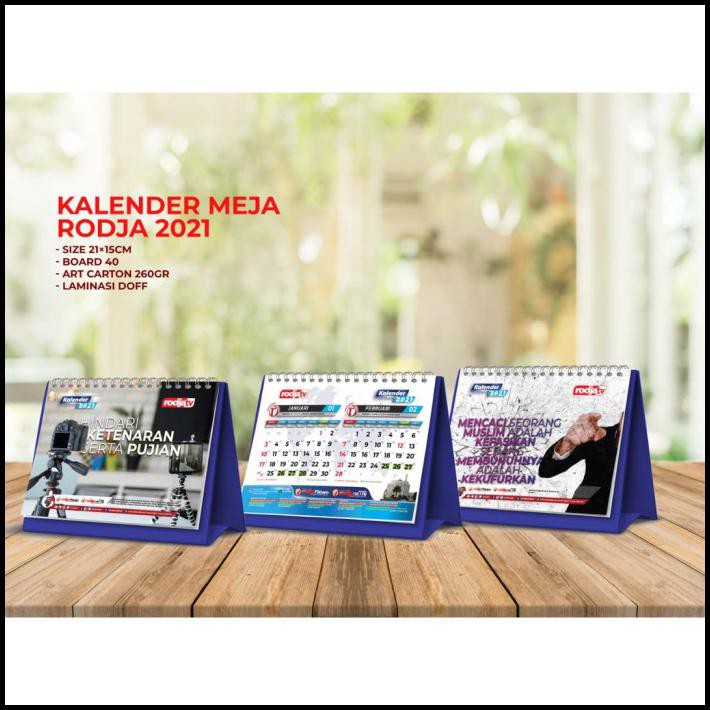 Jual Rd Kalender Meja Rodja Tahun 2021 Masehi Plus Hijriah 1422 ...