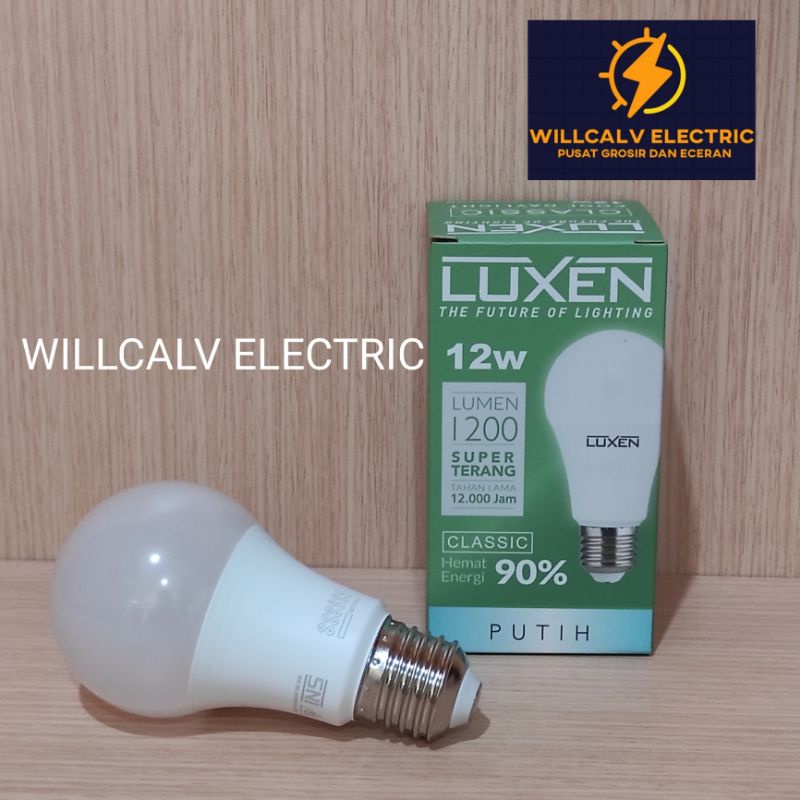 Jual LAMPU LED LUXEN CLASSIC 12W 12 WATT CAHAYA PUTIH 6500K / LAMPU LUXEN CLASSIC BULB 12W 12 ...