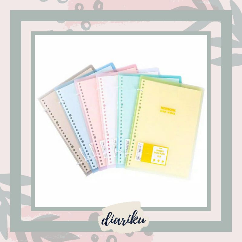 Jual NOTEBOOK COLORFUL DUAL TIE SLIM FILE BINDER A5 | BINDER TRANSPARAN ...