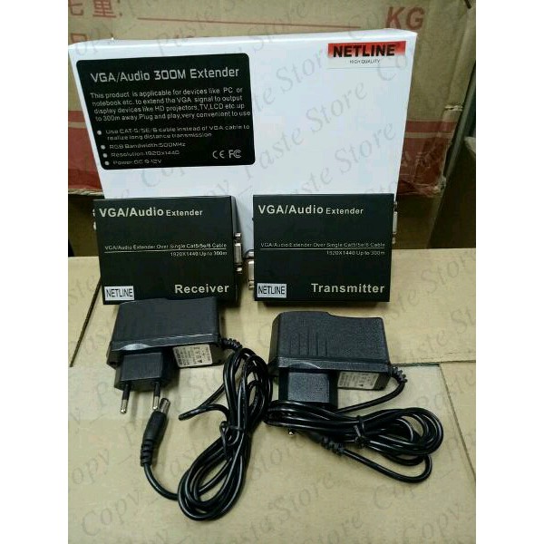 Jual VGA EXTENDER 300 meter via LAN / with audio | Shopee Indonesia