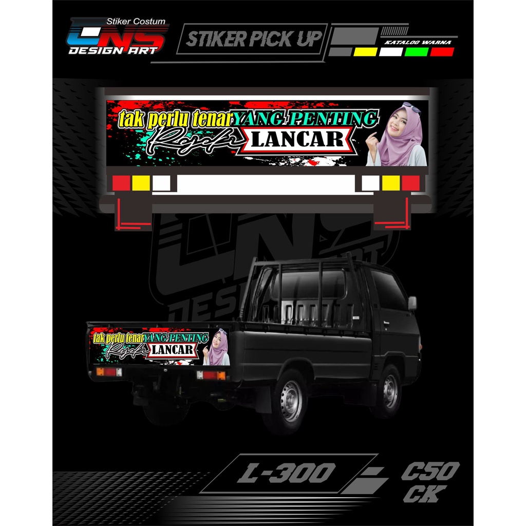 Jual stiker L300 stiker pick up l 300 stiker pintu belakang L300 stiker ...