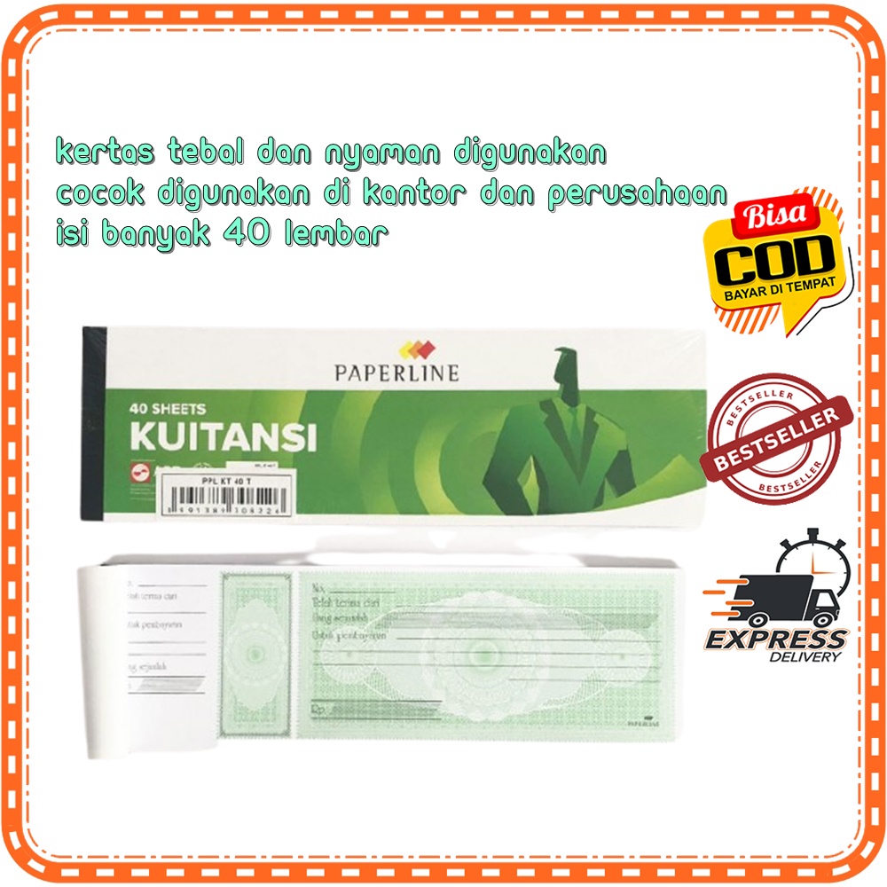 Jual BUKU KWITANSI KECIL PAPERLINE ISI 40 LEMBAR / KUITANSI KECIL BUKU KWITANSI PAPERLINE ...