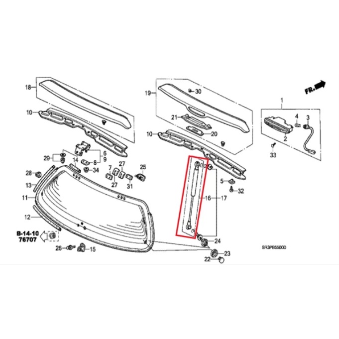 Jual Shock bagasi civic genio estilo 1992 1993 1994 1995 skop bagasi ...