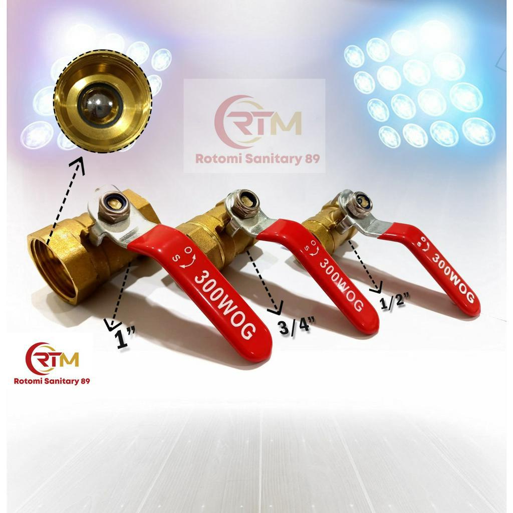 Jual BALL VALVE STOP KERAN/KRAN KUNINGAN | Shopee Indonesia