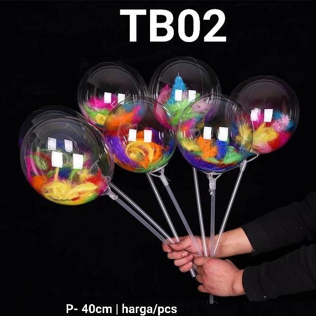Jual TB02 Stick stik balon balloon latex foil pvc besar transparan ...
