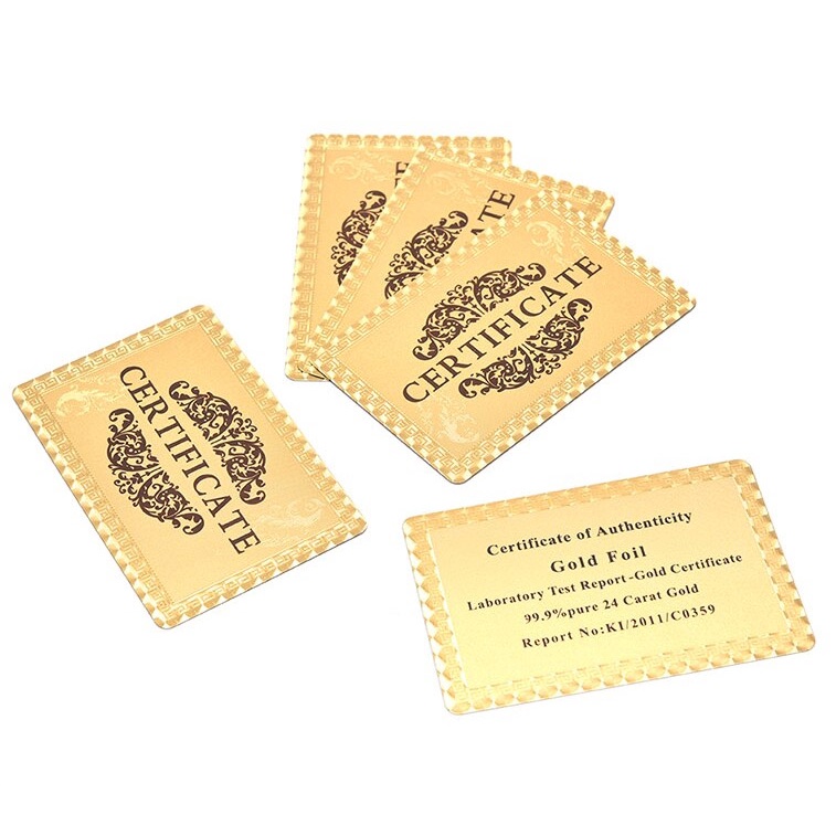 Jual COA GOLD FOIL - CERTIFICATE OF AUTHENTICITY | Shopee Indonesia