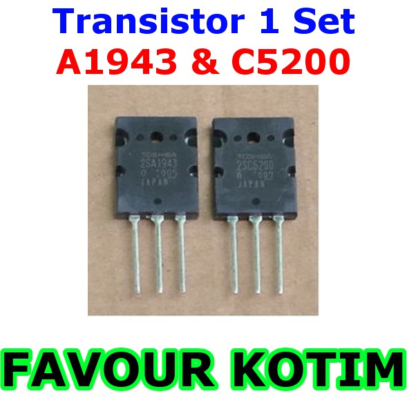 Jual TR TRANSISTOR C5200 C 5200 DAN A1943 A 1943 ORIGINAL TOSHIBA ...