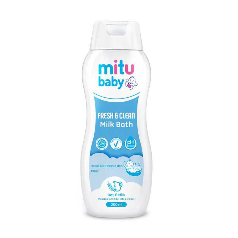 Jual Mitu baby Fresh and Clean Milk Bath Oat & Milk 200ml | Shopee ...