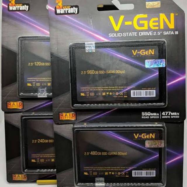 Jual SSD VGEN 128GB - 256GB - 512GB - 1TB V-GEN SOLID STATE DRIVE SATA ...